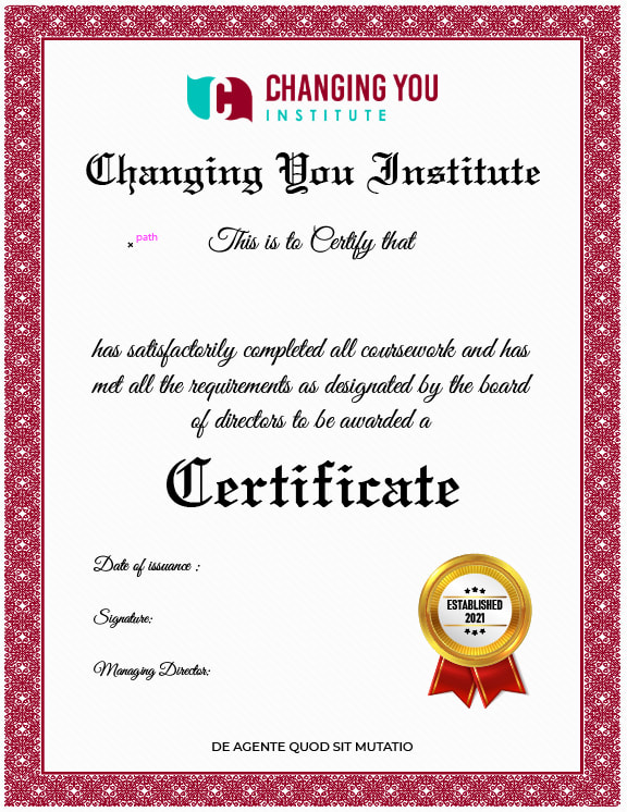 Personal & Professional Development Course Certificates | Changing You ...