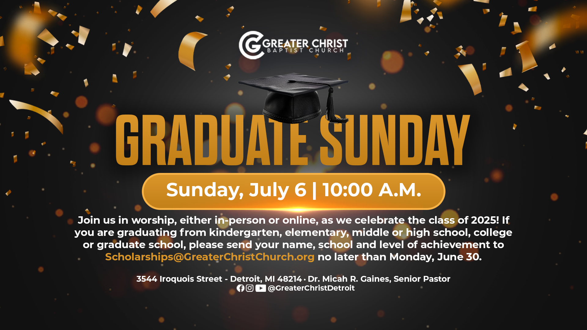 Greater Christ Baptist Church | Live Stream | Detroit, MI