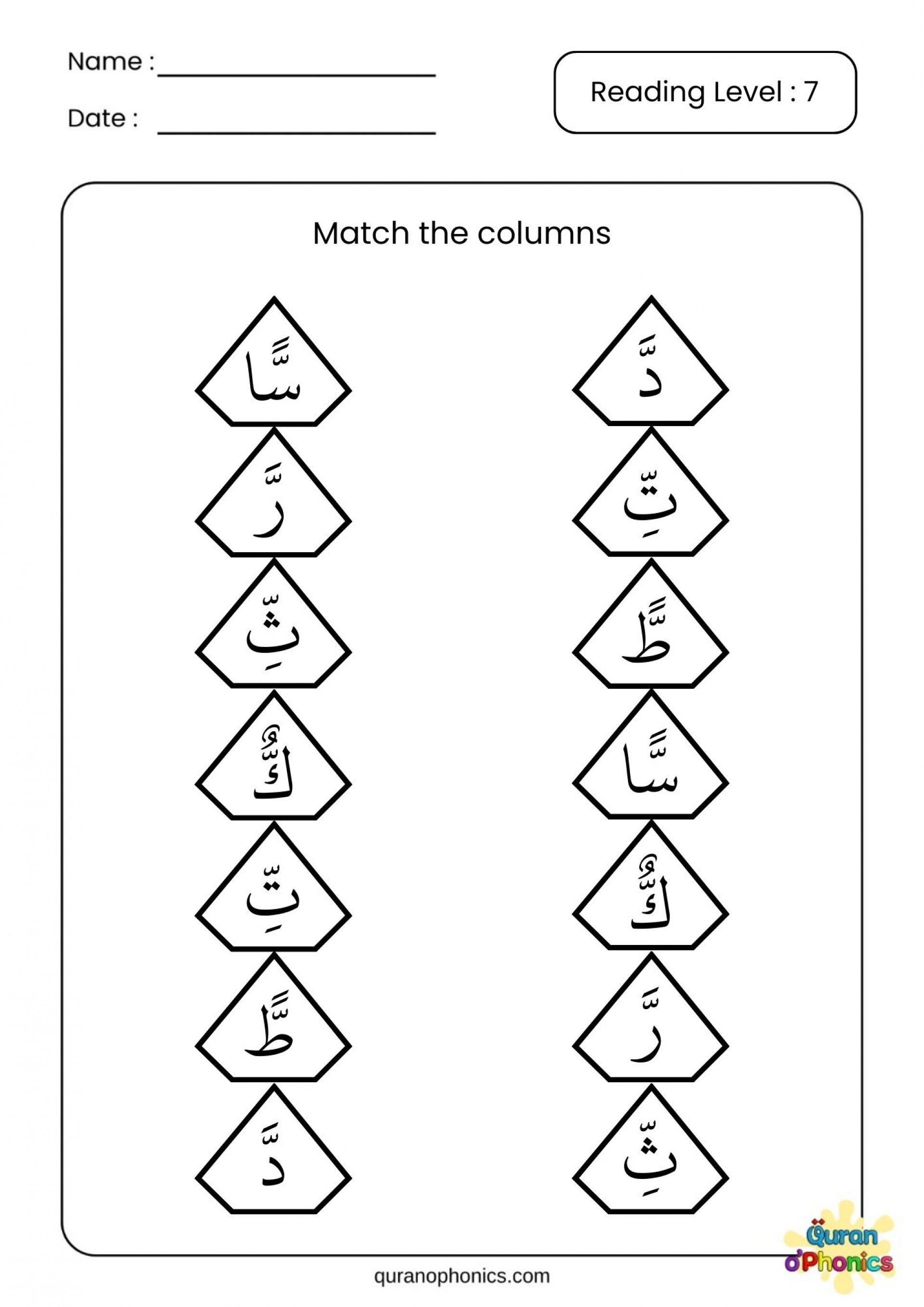 Shaddah Worksheets | Quran o'Phonics