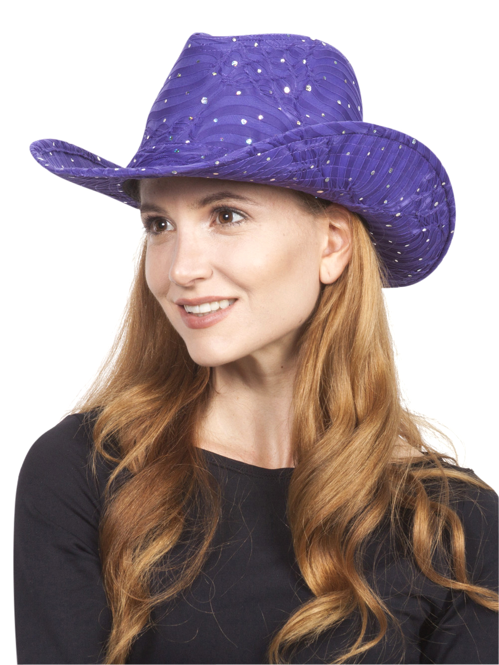 TopHeadwear Glitter Sequin Trim Cowboy Hat | eBay