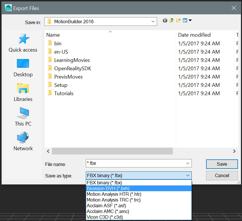 如何将3ds Max动画导出为Biovision（* .bvh）文件格式