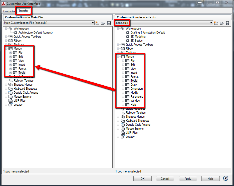 How To Add Command Menus To The Menu Bar In AutoCAD Architecture And 