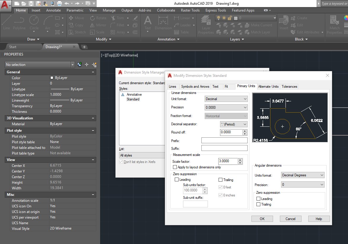 Las dimensiones no coinciden con las líneas dibujadas en AutoCAD