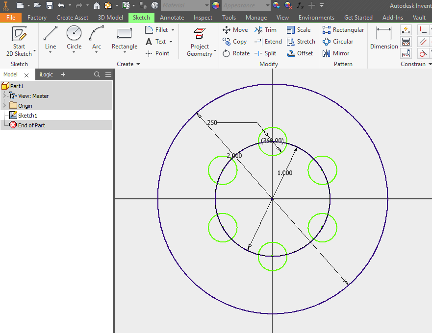 ¿Cómo extruir una superficie circular con orificios dispuestos ...