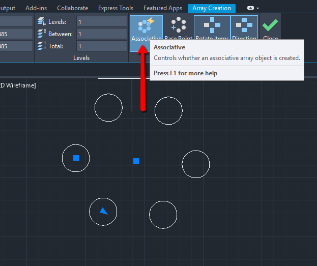 So Erstellen Sie Ein Nicht Assoziatives Array In AutoCAD