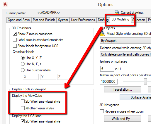 How To Turn Off ViewCube For All Visual Styles AutoCAD 2019 