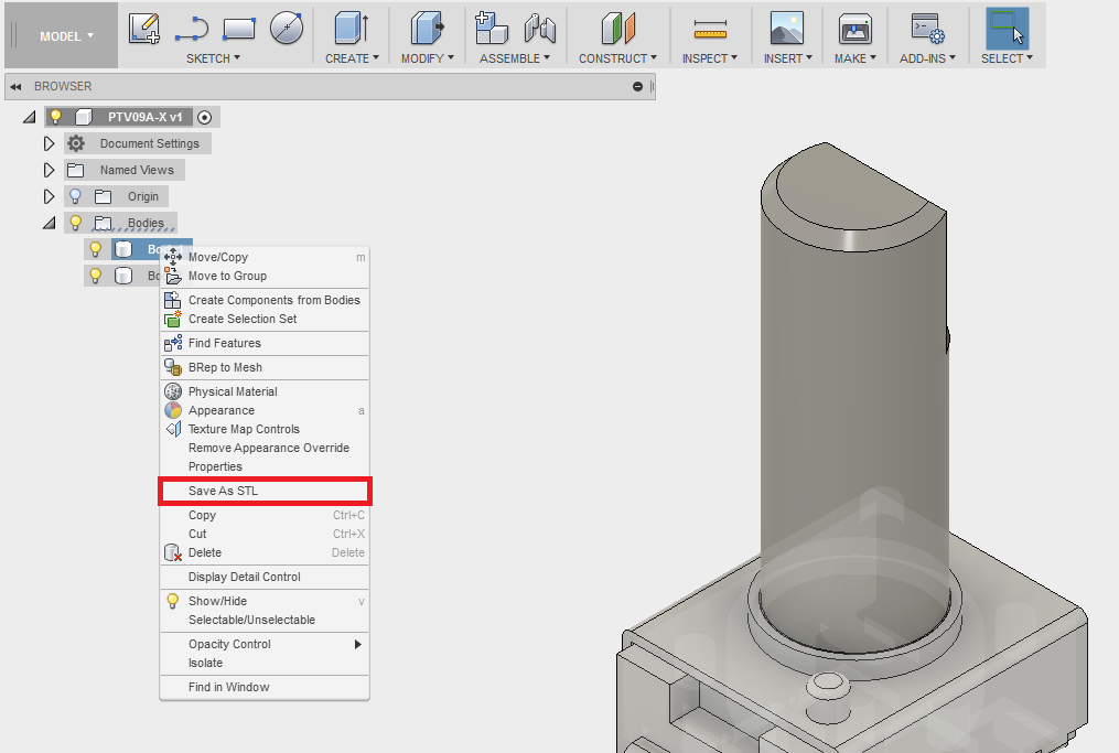 How To Export An STL File From Fusion 360 Fusion 360 Autodesk 