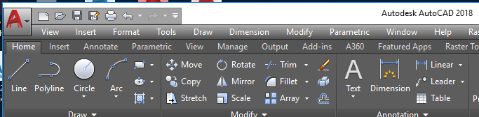 AutoCAD Is Missing Options In The Menu Bar AutoCAD 2018 Autodesk 