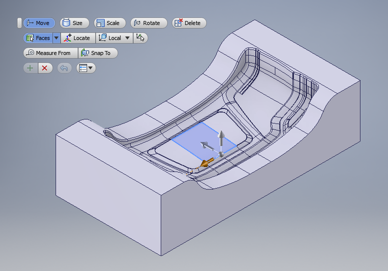 Möglichkeit, mit dem Befehl Inventor Direct Edit mit komplexen ...
