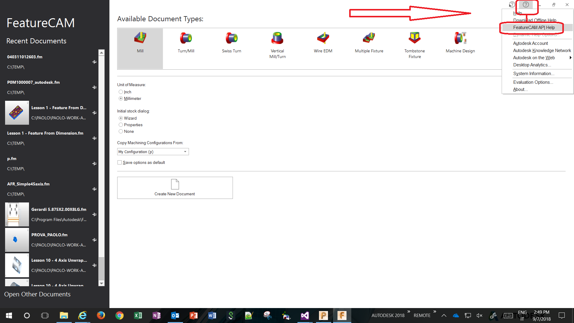 So finden Sie die FeatureCAM API-Dokumentation