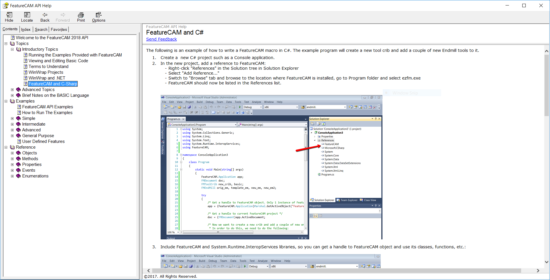 如何查找FeatureCAM API文档