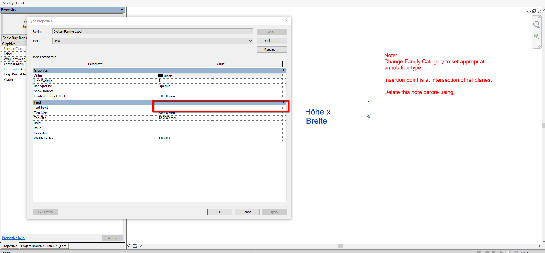 annotation-revit-family