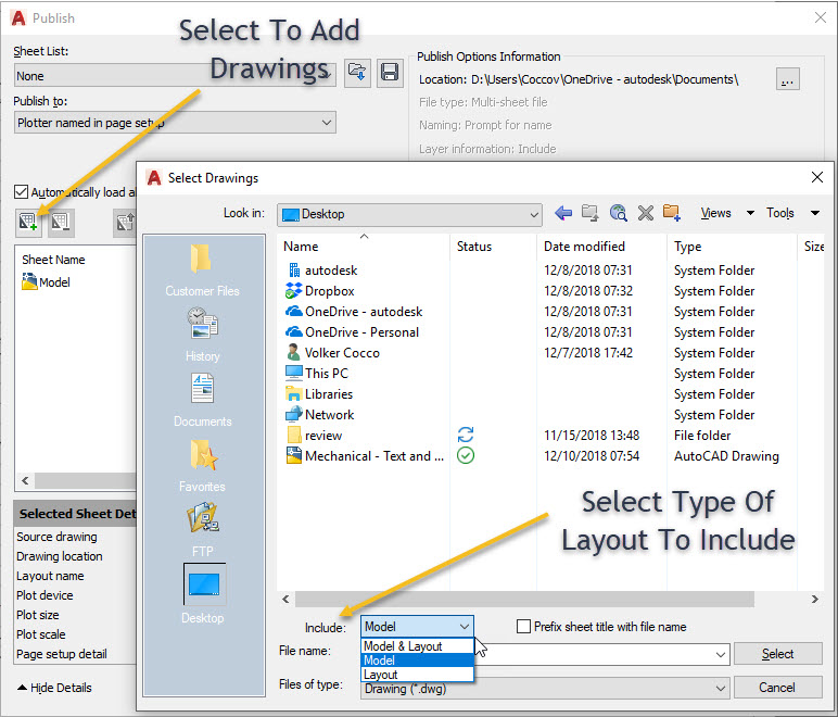 Setting The Default Layout Type To Load In The Publish Dialog AutoCAD