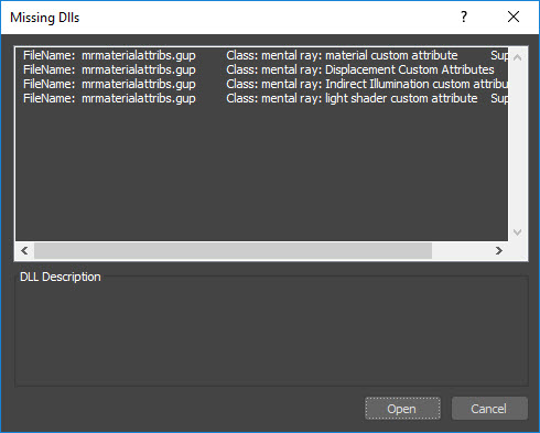 从3ds Max 2017通过网络渲染发送作业时，Mental Ray组件的“Missing Dlls”错误