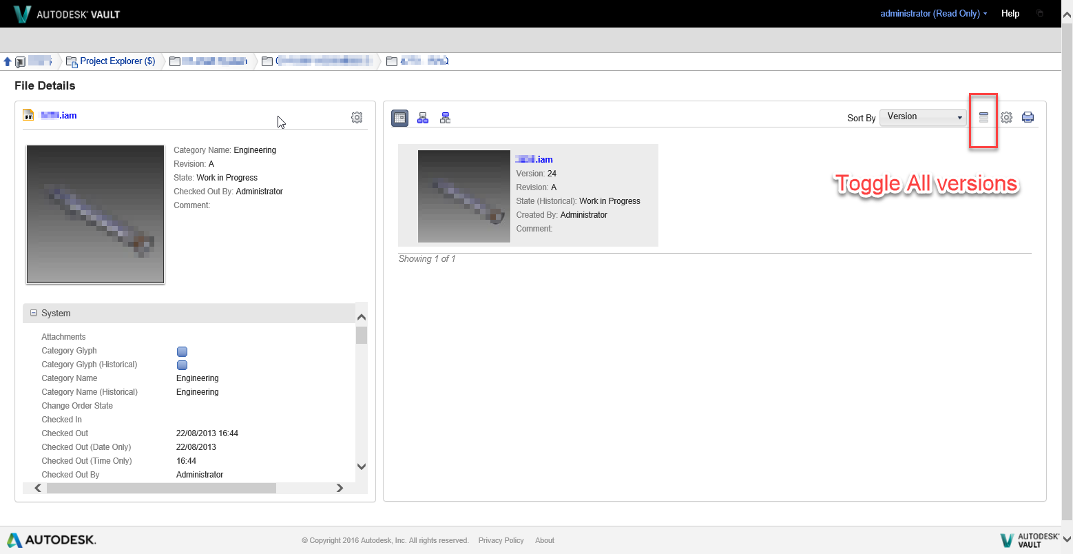 是否可以将Vault Thin Client配置为仅显示文件的最新版本？