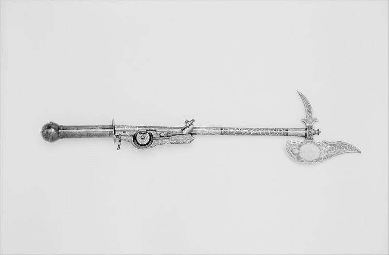 1580 combination wheellock pistol and axe - photo