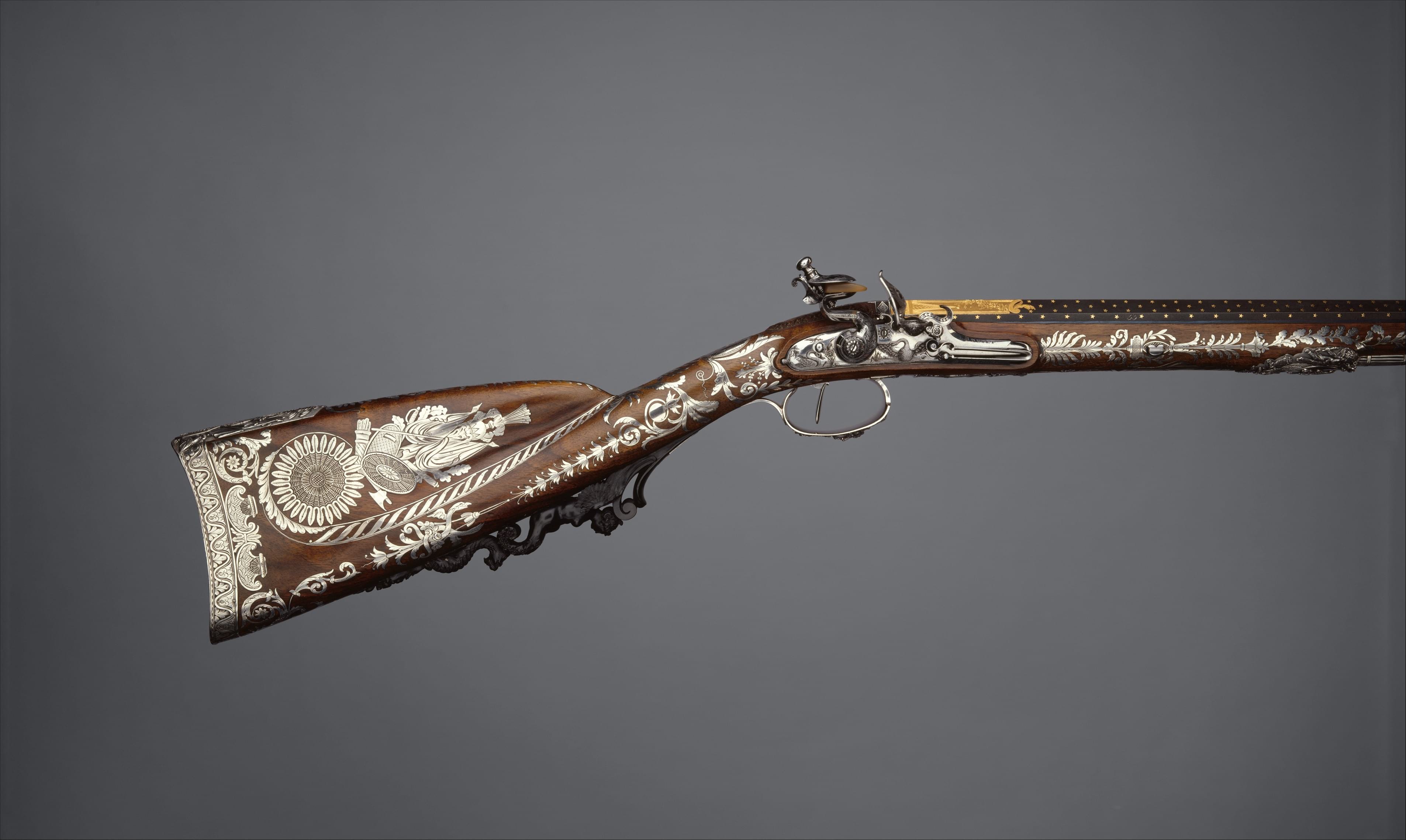 1800 French flintlock rifle and pistols - photo