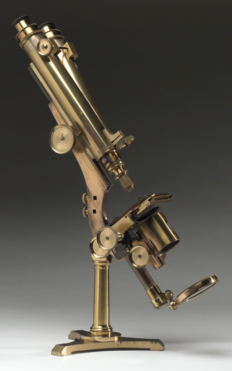 1860s British brass microscope - photo - HomemadeTools.net