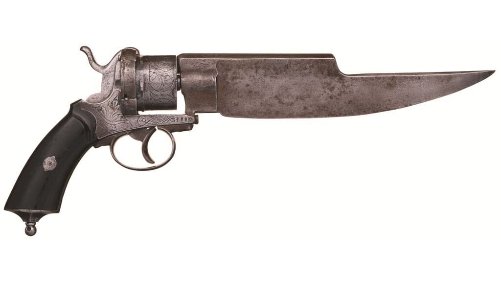 1870 pinfire knife revolver - photo