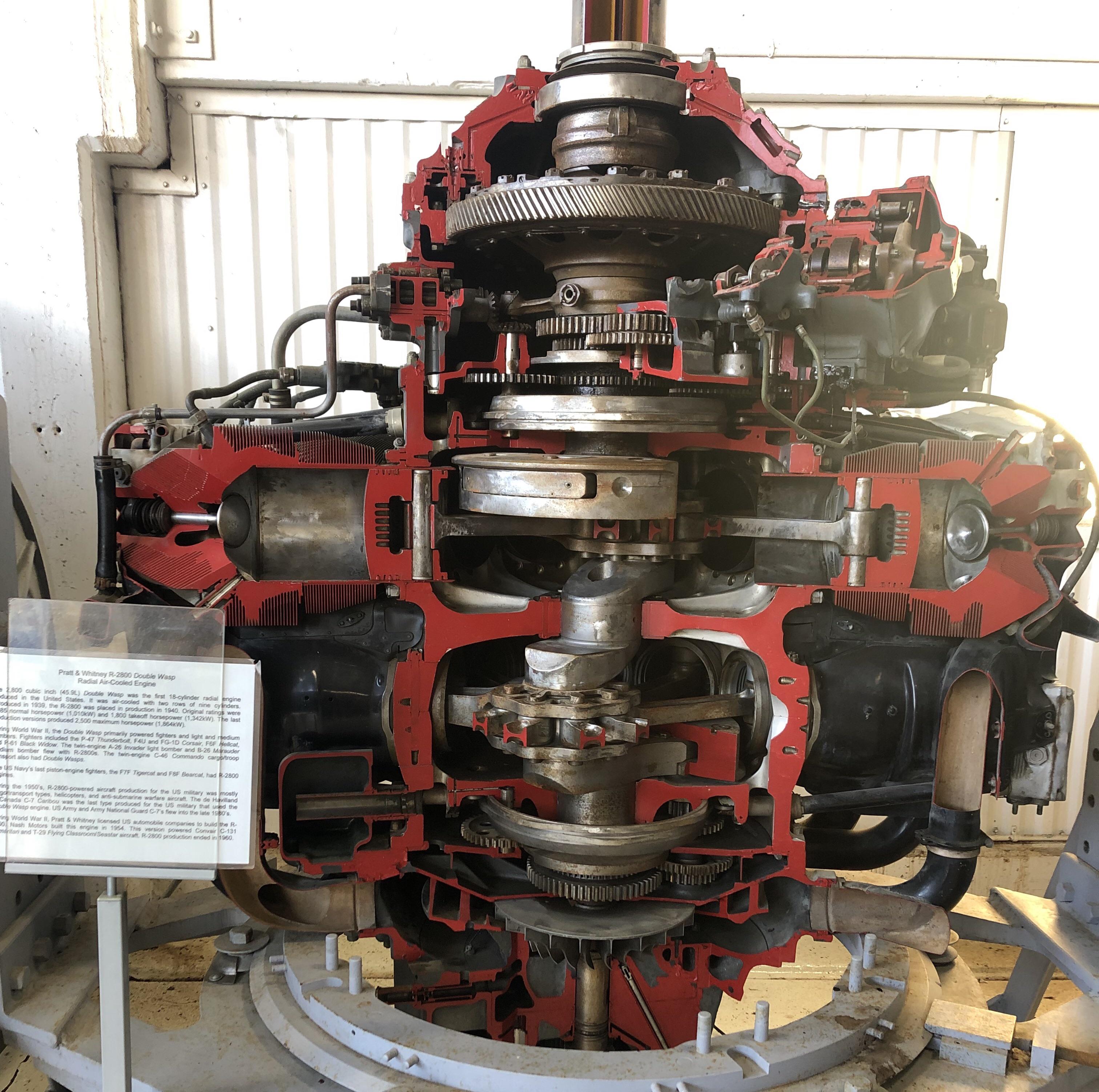 18-cylinder radial airplane engine cutaway - photo