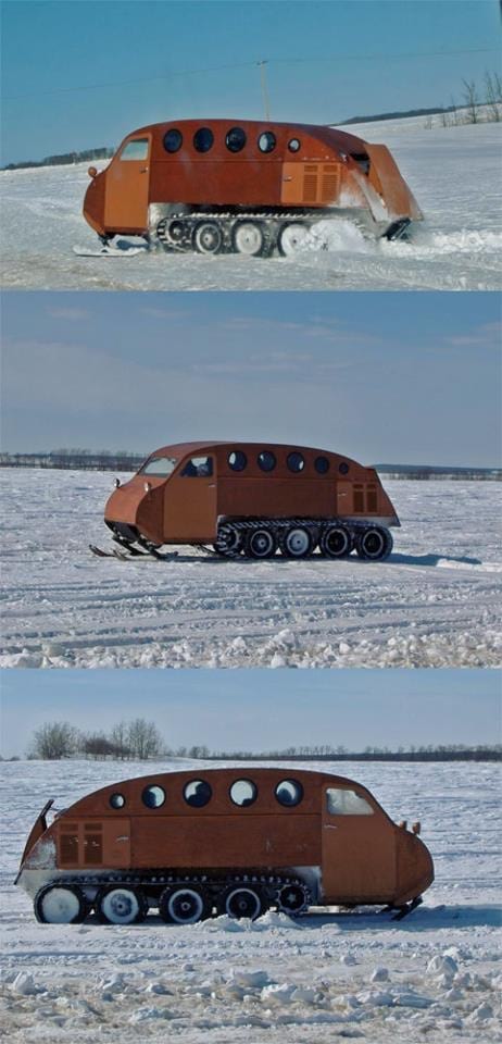 1949 Bombardier B-12 snow bus - photo - HomemadeTools.net