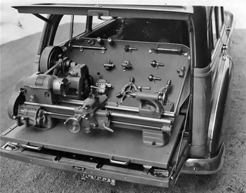 1950s lathe salesman's car - photo - HomemadeTools.net