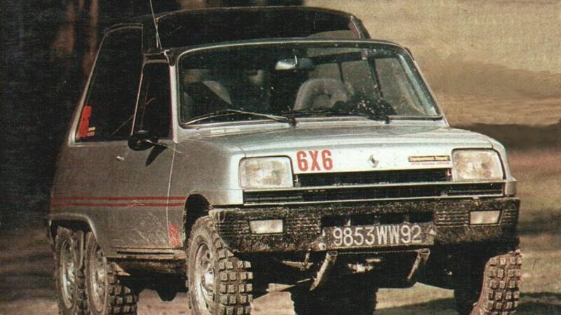 1980 Renault 5 six wheeler - GIF