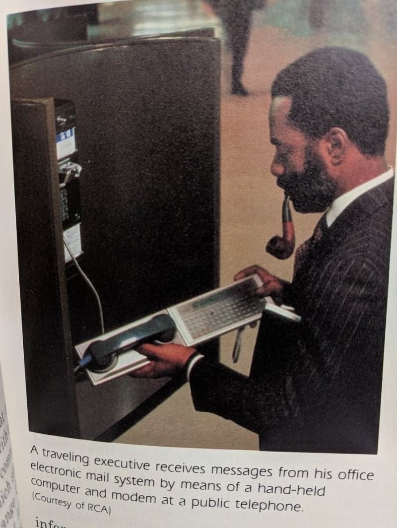 Sending and receiving emails in the 1980s - photo
