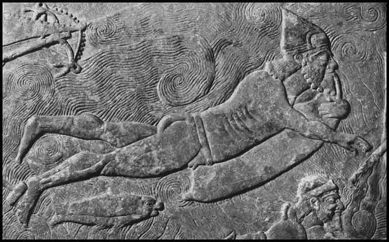 Ancient Assyrian scuba diving - photo - HomemadeTools.net