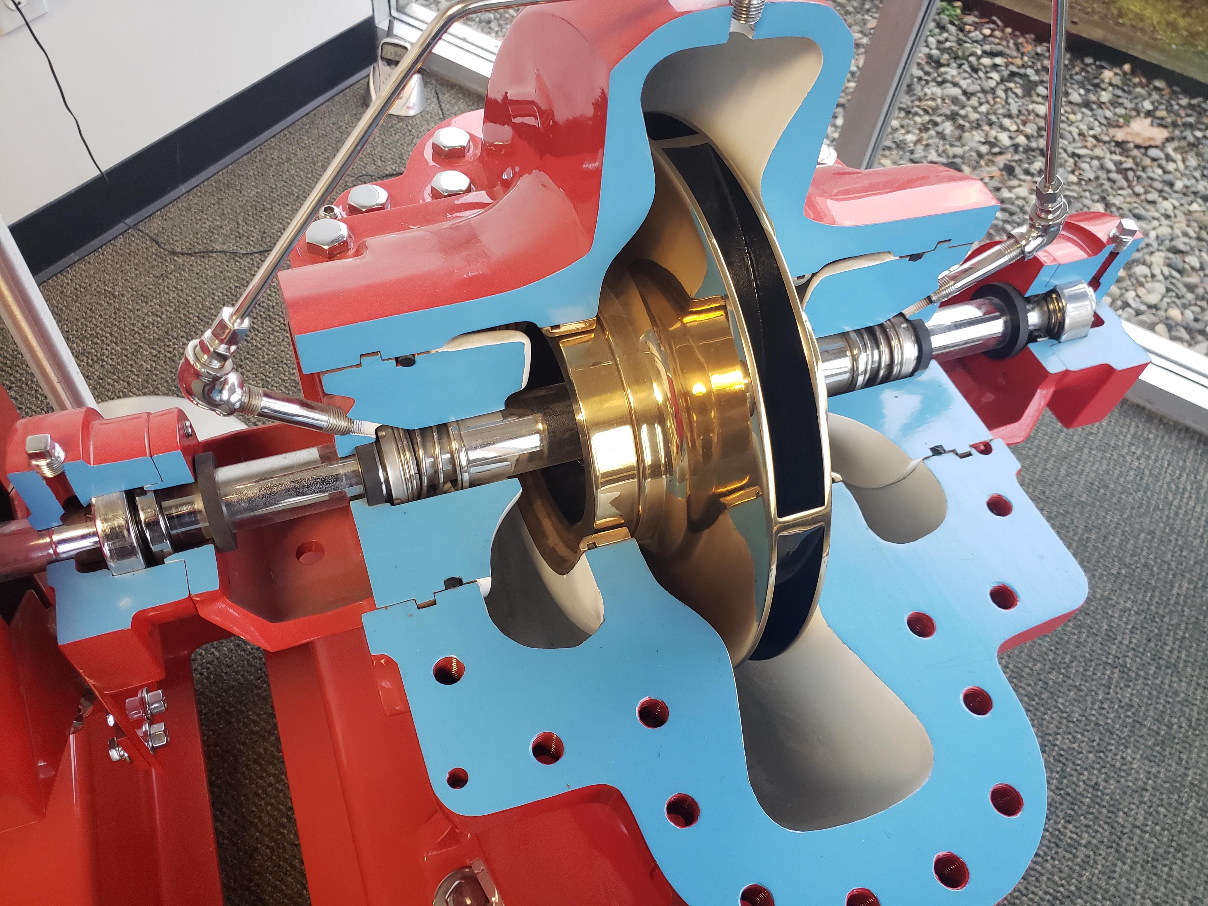 Building fire pump cutaway - photo - HomemadeTools.net