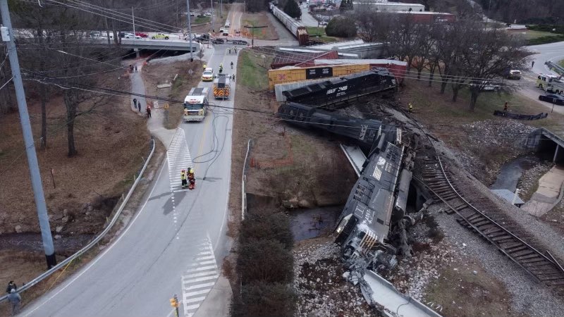 Chattanooga train derailment - GIF and photo - HomemadeTools.net