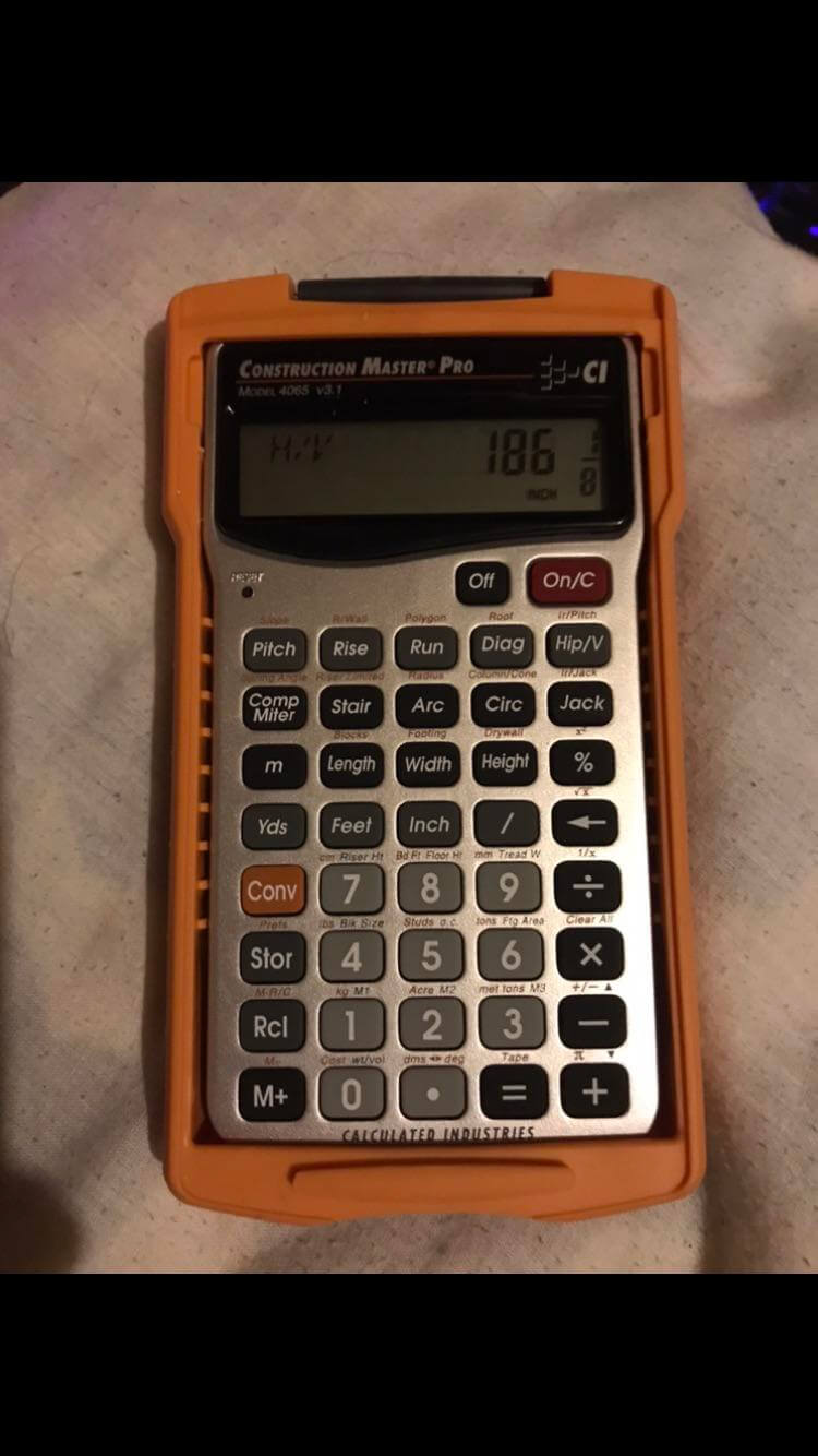 Construction calculator - photo