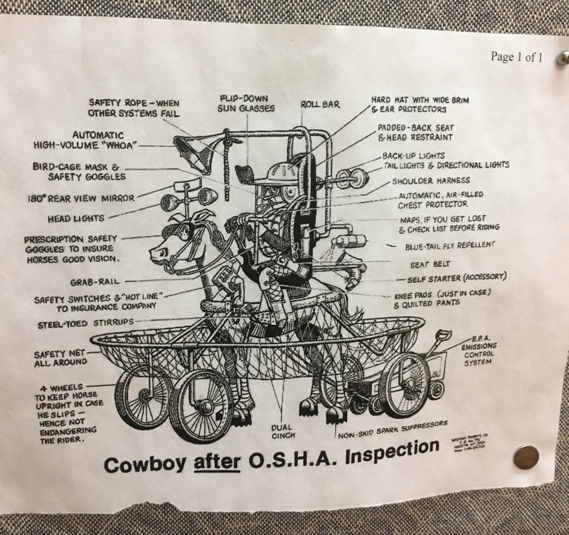 Cowboy after OSHA inspection - photo