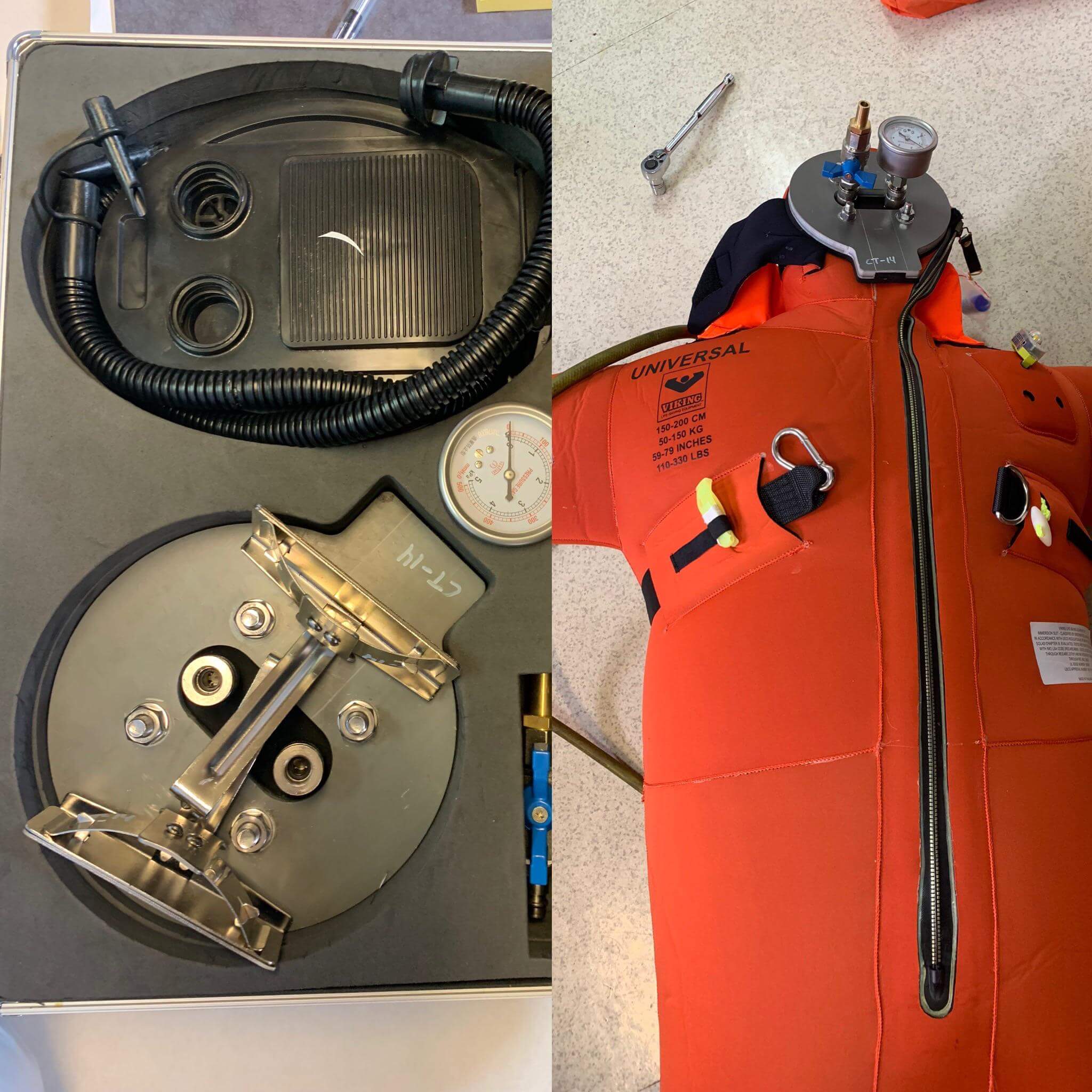 Diving suit pressurizing kit - photo