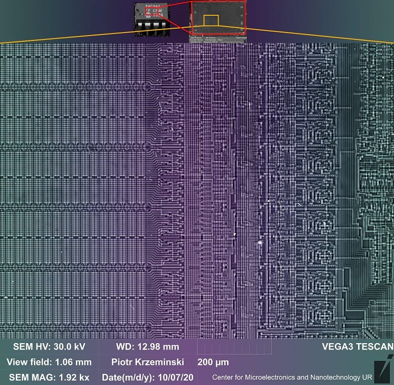 EEPROM memory magnified - photo - HomemadeTools.net