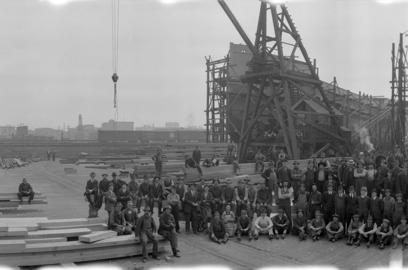 Vintage work crew photos