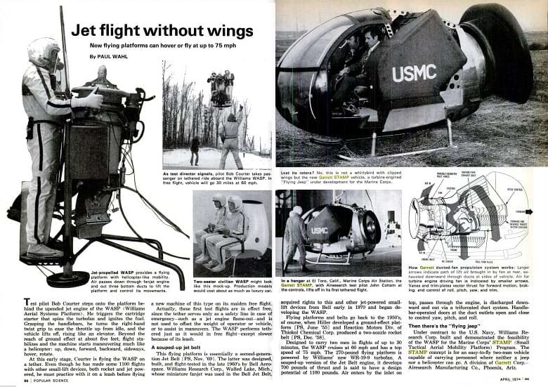 Garrett STAMP research VTOL aircraft - photos