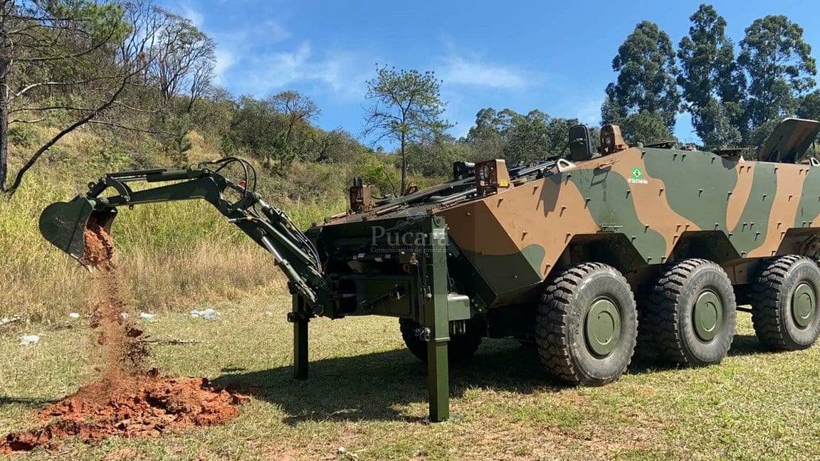 Armored personnel carrier excavator arm attachment - photo ...