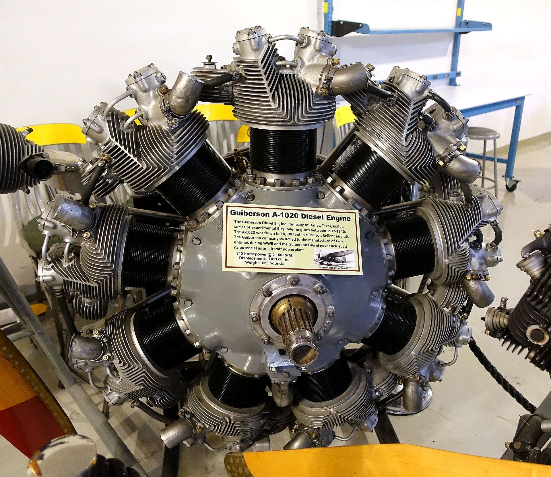 1940 Guiberson A-1020 diesel radial engine - photo