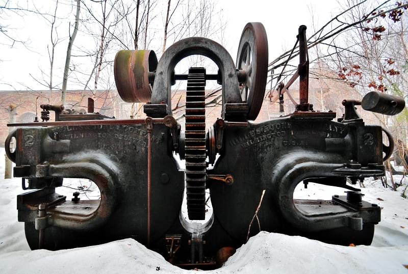Antique punch press - photo