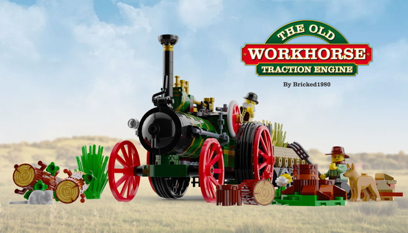 Lego steam traction engine concept - photos - HomemadeTools.net