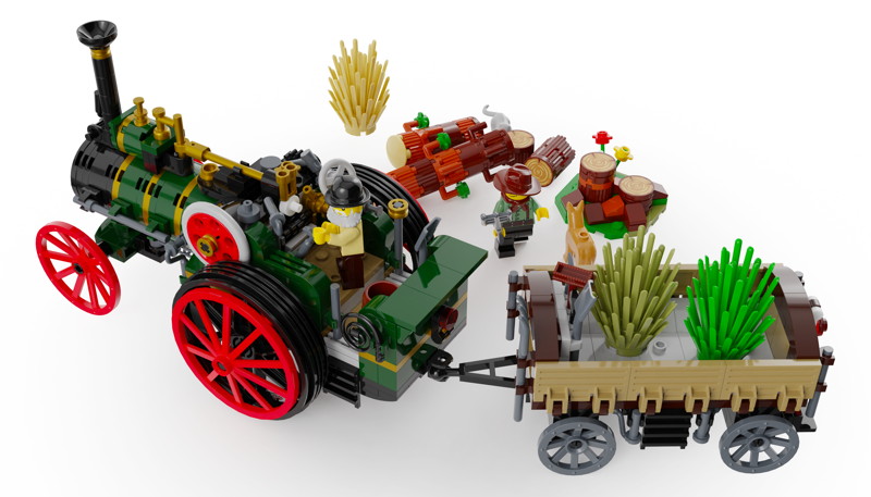 Lego steam traction engine concept - photos - HomemadeTools.net