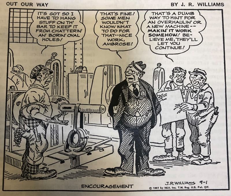 Convincing a shop owner to overhaul machines - comics - HomemadeTools.net