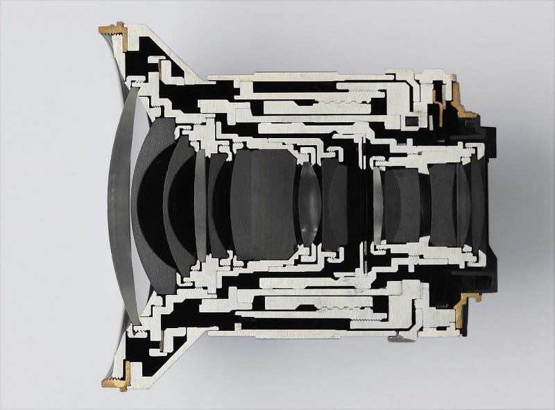 Manual focus lens cutaway - photo