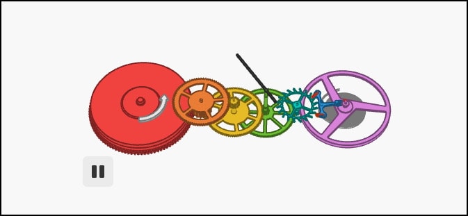 Mechanical watch movement animations - GIFs