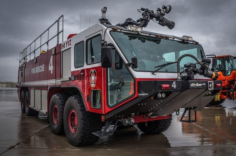 Aircraft rescue and firefighting trucks - GIF