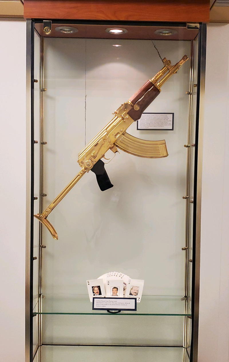 Saddam Hussein's gold-plated AK-47 - photos and video