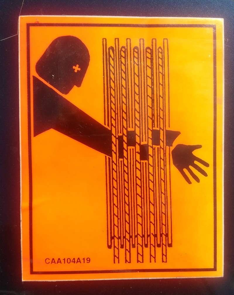 Sheave amputation and confined space warning signs - photos ...