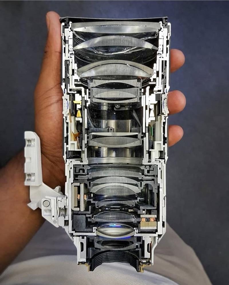 Camera lens cutaway - photo