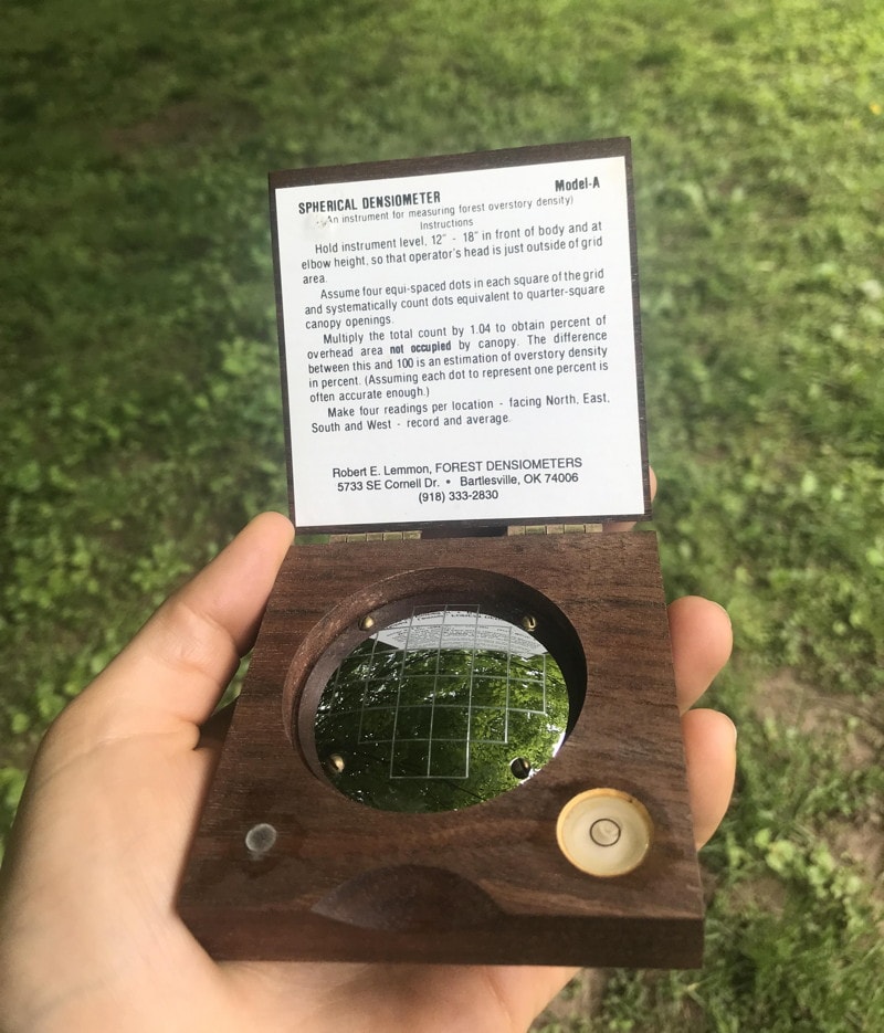 Spherical densiometer for measuring forest density - photo ...